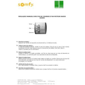 Programmer Un Moteur RTS FDC Manuelles SOMFY SIMU VDS VOLETS DU SUD