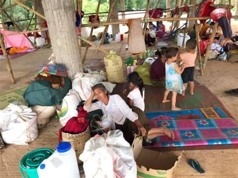 ကျေးသီးစစ်ဘေးရှောင်စခန်းထိ သေနတ်သံကြားနေရသဖြင့် စစ်ရှောင်များ စိုးရိမ