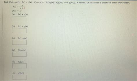 Solved Find Fx G X Gx X Gxxg Otx And Gx