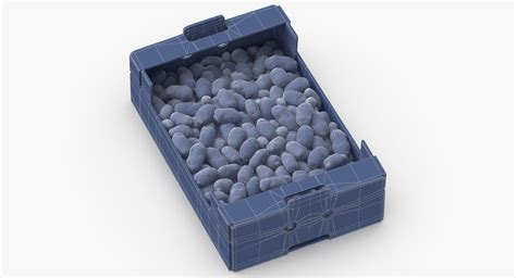 자주색 감자 게임 준비와 골 판지 디스플레이 상자 02 3d 모델 49 Max Fbx C4d Ma Obj Free3d