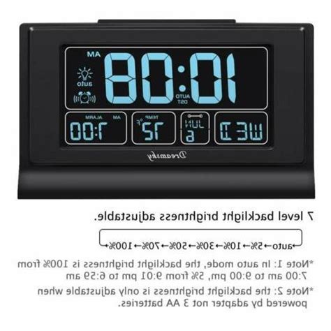 DreamSky Auto Set Digital Alarm Clock USB Charging Port