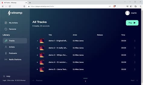 The New Winamp Does Not Play Local Music Anymore As It Is A Website Music Service Ghacks Tech