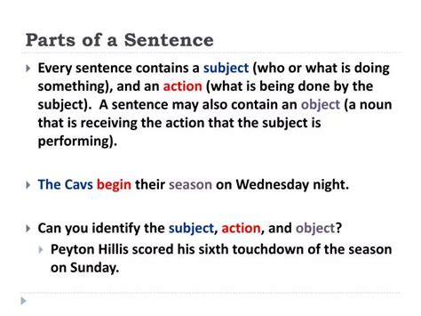 PPT Parts Of A Sentence PowerPoint Presentation Free Download ID 3968742