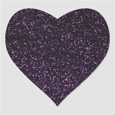 Pink Purple Sparkly Glitter Heart Sticker Artofit