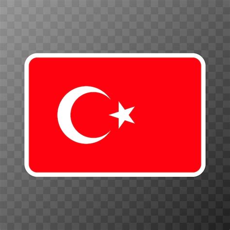 터키 국기 공식 색상 및 비율 벡터 일러스트 레이 션 프리미엄 벡터