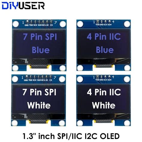 1 3 oled module white blue color 128x64 1 3 inch oled lcd led display module 1 3 iic i2c