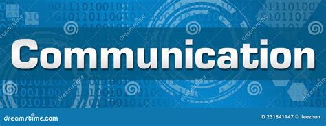 Communication Blue Technology Binary Background Stock Illustration