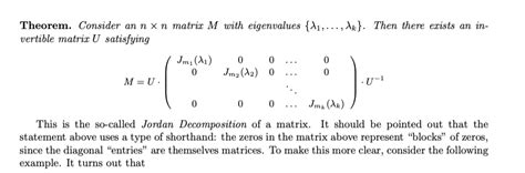 solved theorem consider an n×n matrix m with eigenvalues
