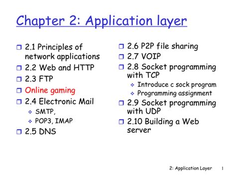 Chapter 2 Application Layer