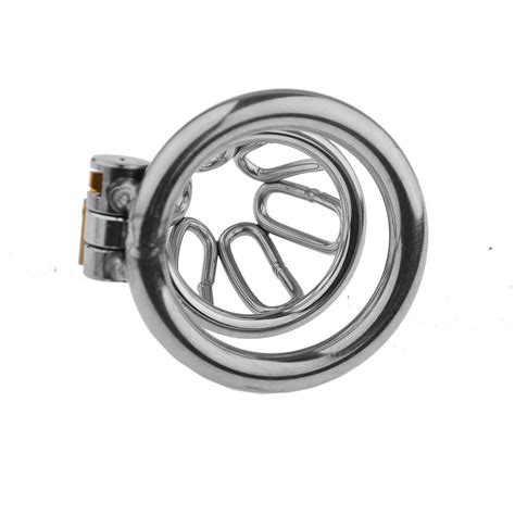 新品男用贞操锁情趣用品SM不锈钢贞操带节操锁O形锁暗锁隐形锁 阿里巴巴