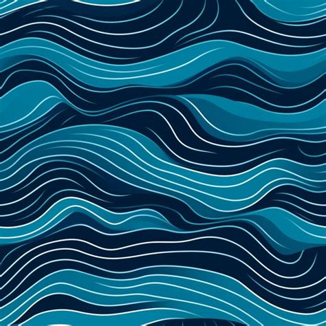 Premium Photo A Close Up Of A Blue And Black Wavy Pattern Generative Ai