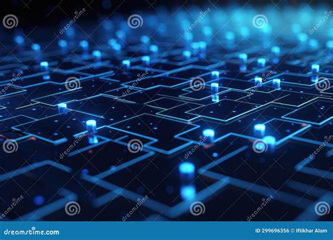 Abstract Blue Circuit Board Background Technology Concept Stock Illustration Illustration Of