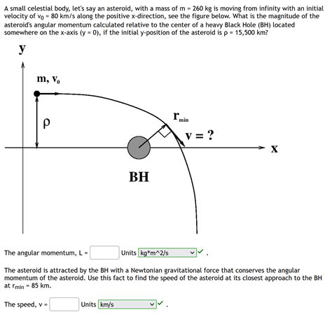 Solved A Small Celestial Body Lets Say An Asteroid With A