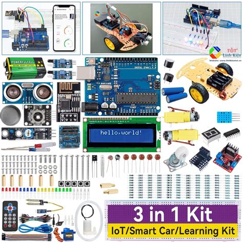 Bộ Car Kit Arduino 3 Trong 1 Bộ Học Tập Thực Hành Arduino Chế Tạo X