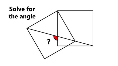 The Angle Between Rotated Squares Geometry Problems Brain Teasers Square