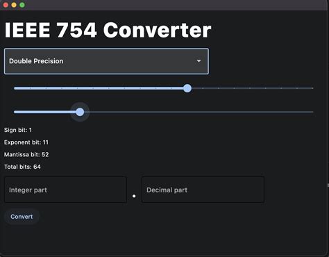 Github Yusuffkarac Gui For Ieee754 Precision This Is A Gui For Ieee754 Floating Point Numbers