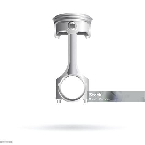 벡터 일러스트 레이 션 자동차 연결로드가있는 피스톤 스티어링 휠 현실적인 3d 아이콘 3차원 형태에 대한 스톡 벡터 아트 및 기타 이미지 3차원 형태 강철 건설