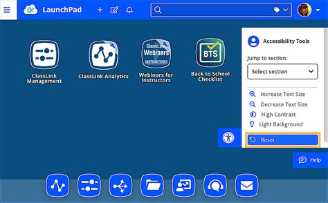 Launchpad Accessibility Features