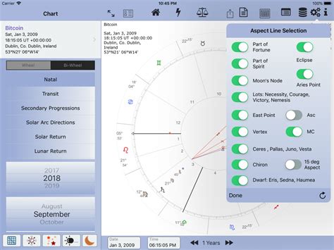 Aspect Line Selection (available for the iPhone/iPad/Mac) | AstroConnexions