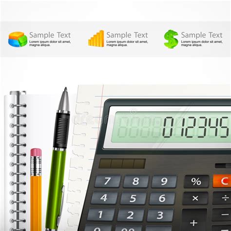 Calculator And Notepad Diagram Stock Vector Illustration Of Technology Digital 39038697