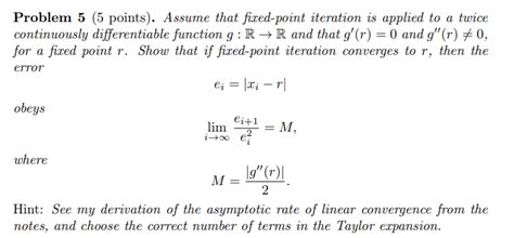 Solved Problem 5 5 Points Assume That Fixed Point Chegg Com