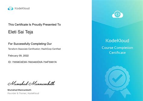 Terraform Associate Certification Hashicorp Certified Certificate