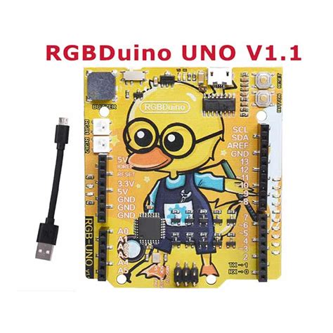 Rgbduino Uno V11 Geek Duck Tablero De Explotación De Alta Calidad Atmega328p Ch340c Micro Usb
