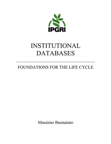 Institutional Database Analysis Pdf