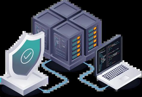 Central Server Database Security Programming Illustration Free
