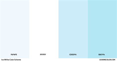 Ice White Color Scheme Palettes