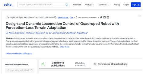 Design And Dynamic Locomotion Control Of Quadruped Robot With Perception Less Terrain Adaptation