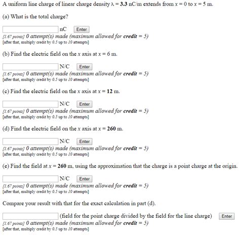 solved a uniform line charge of linear charge density lambda