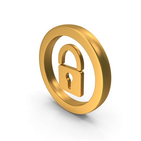 Gold Secure Web Lock Symbol Png Images And Psds For Download Pixelsquid