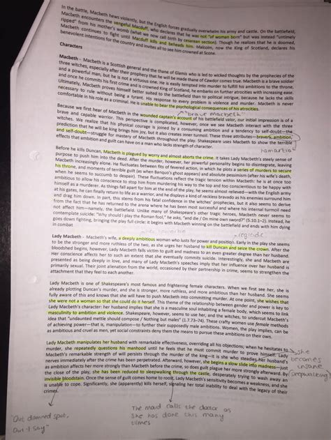 Macbeth Plot Overview And Characters Macbeth And Lady Macbeth Revision Support English