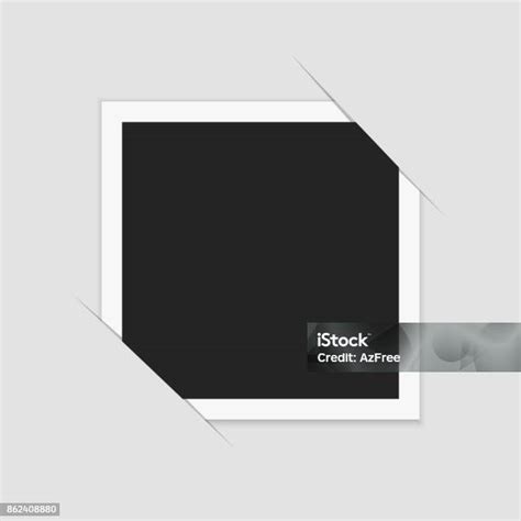 흰색 위에 빈 레트로 사진 프레임입니다 벡터 일러스트입니다 3차원 형태에 대한 스톡 벡터 아트 및 기타 이미지 3차원 형태 골동품 공란 Istock