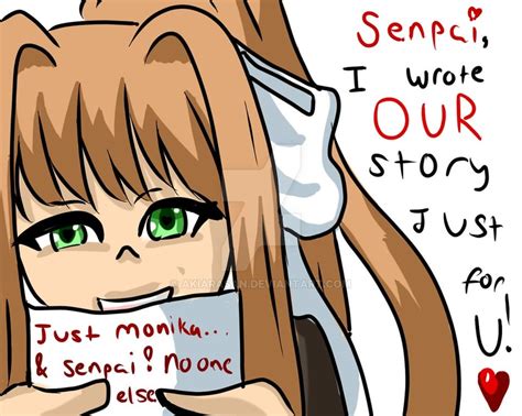 Monika Decided To Write Some Fanfiction Herself It Seems Ddlc