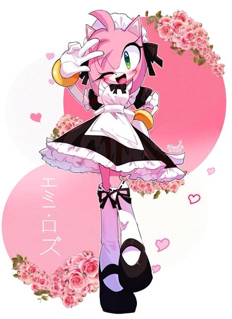Pin By Nsfw On Sonic Characters Maid Outfit Shadow And Amy Sonic And Amy Amy The Hedgehog