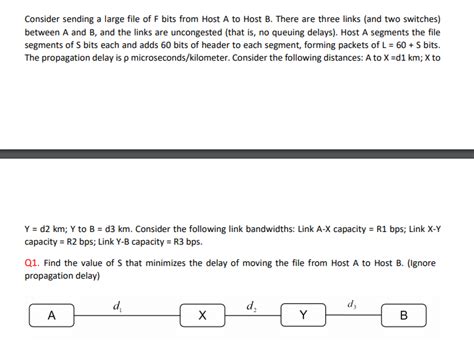 solved consider sending a large file of f bits from host a