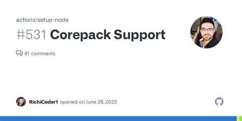 Corepack Support Issue 531 Actions Setup Node GitHub