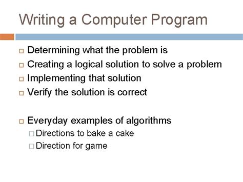 Chapter 1 Visual Logic Computer Program Solution To