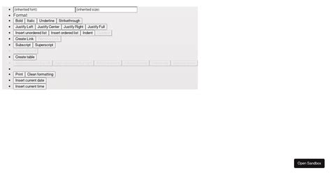Kendo Editor Test Codesandbox