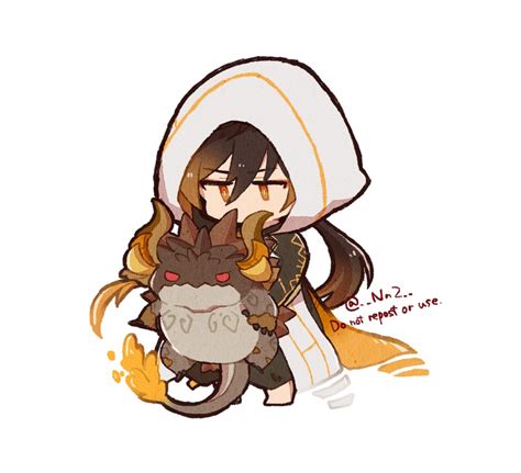 Zhongli And Azhdaha Genshin Impact Drawn By Nnz Danbooru