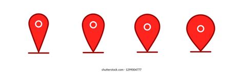 Location Icon Set Map Pin Vector Stock Vector Royalty Free Shutterstock