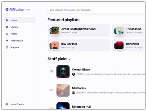 Riffusion 텍스트 기반 Ai 음악 생성기 현재 배타버전 무한생성