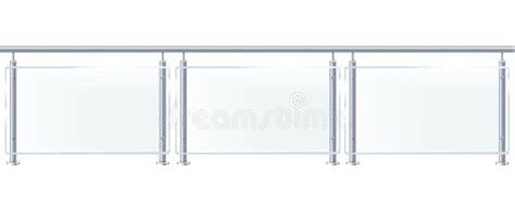 Glass Or Plexiglass Fence With Banisters Architectural Guardrail For