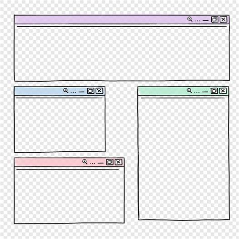 Premium Psd Set Of Frames For Notes That Look Like Open File Windows