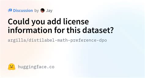 Argilladistilabel Math Preference Dpo · Could You Add License Information For This Dataset