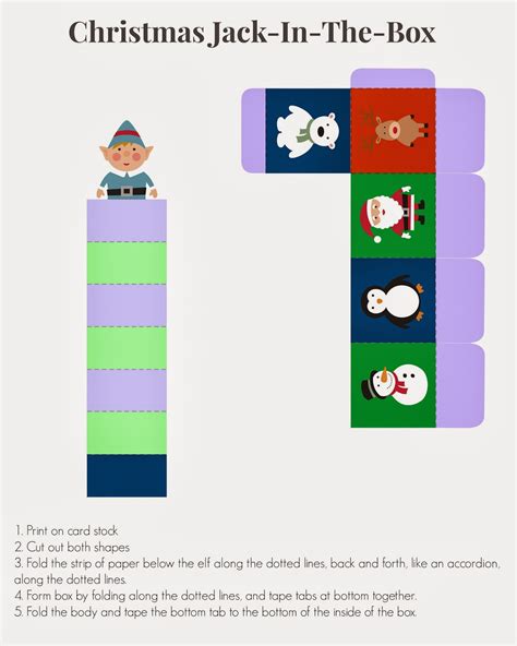 Miniature Jack In The Box Paper Craft Christmas Printable So Heres