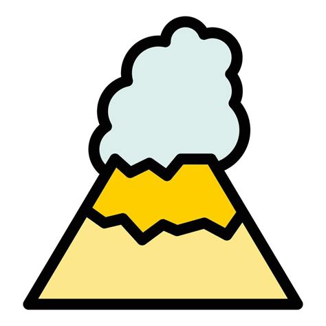 Vulcano Icon Vector Flat Vector Art At Vecteezy