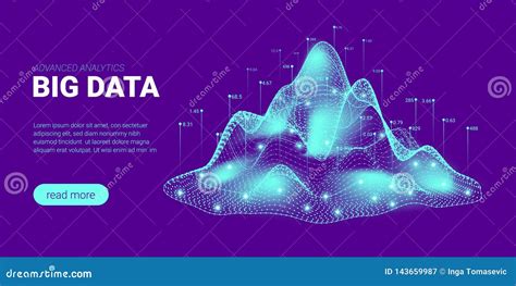 Quantum Computing Visualization Big Data Sorting Stock Vector